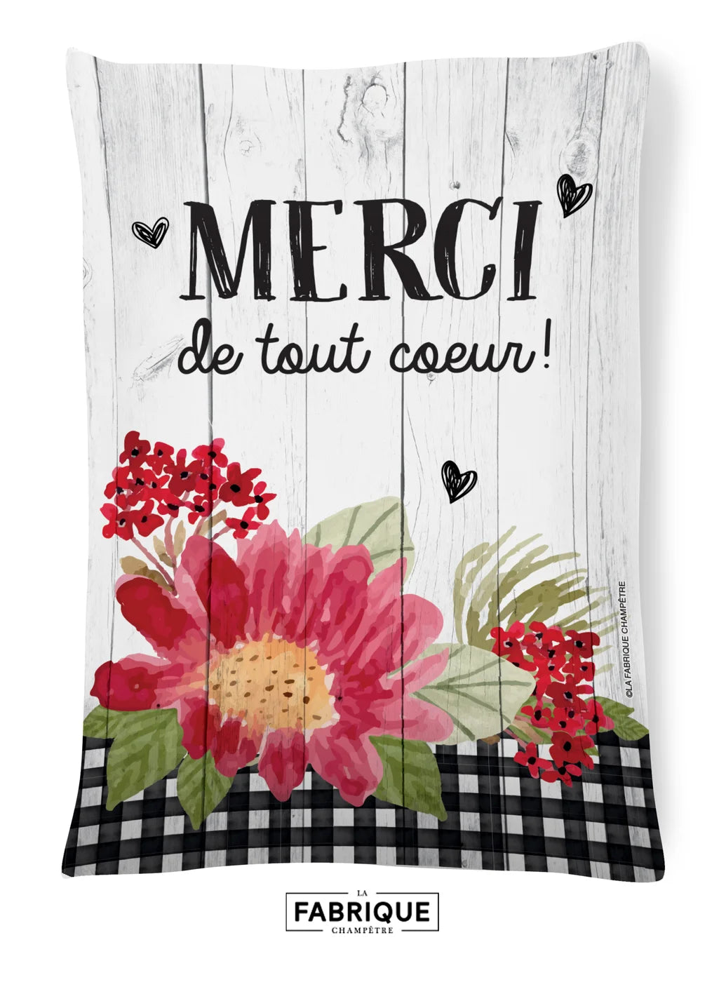 Coussin Merci de tout cœur – Espace Déco+ Idées Cadeaux